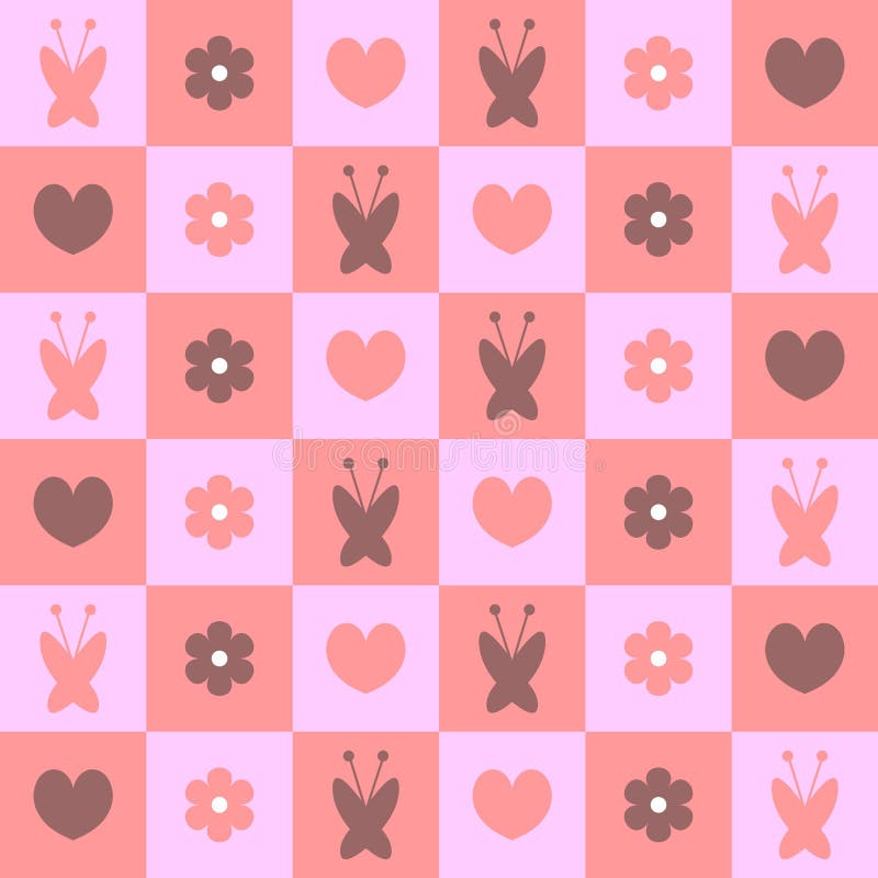 Cute Feminine Seamless Pattern Stock Vector - Illustration of pink ...