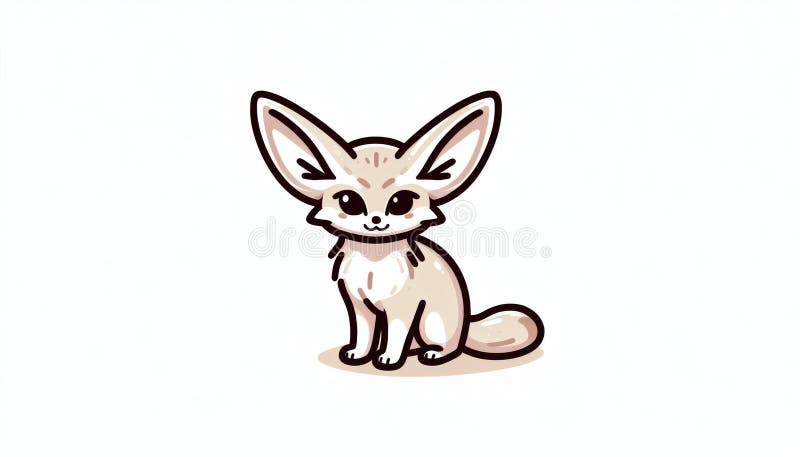 Cute Fennec Fox Pixel Art Illustration Stock Illustration ...
