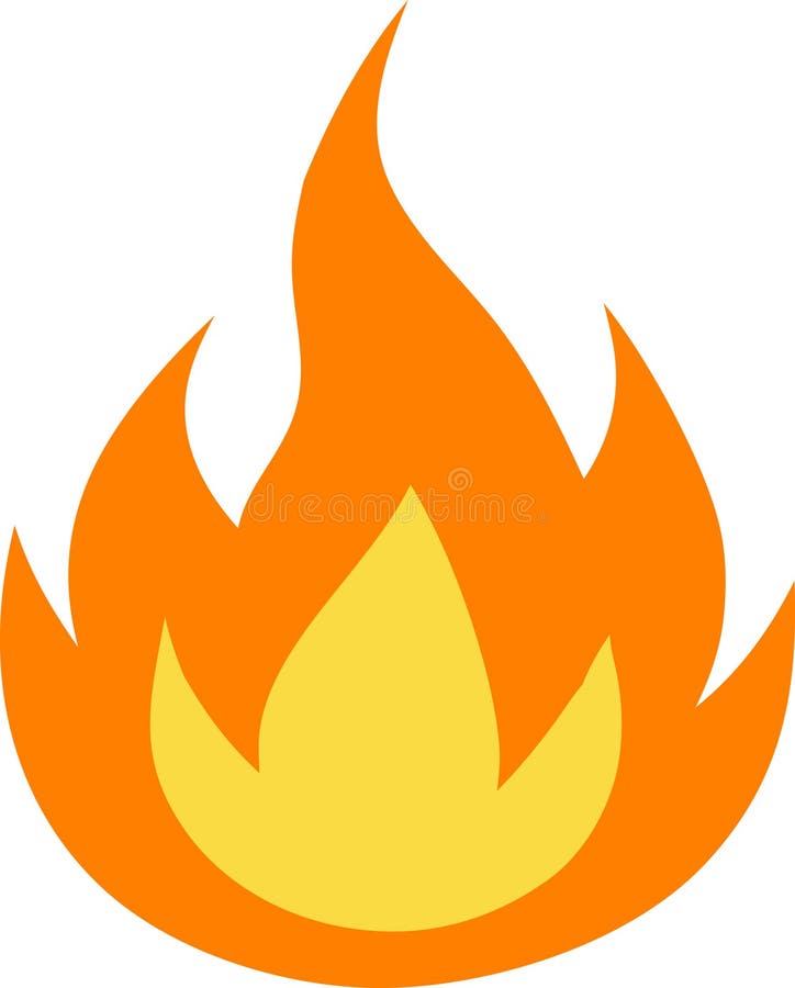 A Cute Fire Flames in Flat Design Stock Vector - Illustration of ...