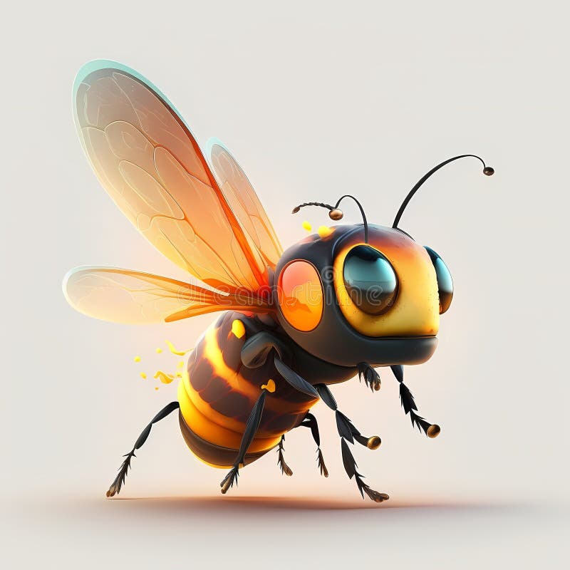 Firefly Cartoon Style. Generative AI Stock Illustration - Illustration ...