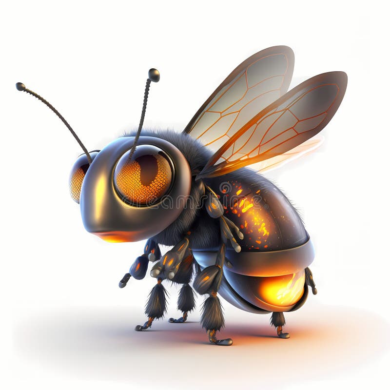 Firefly Cartoon Style. Generative AI Stock Illustration - Illustration ...