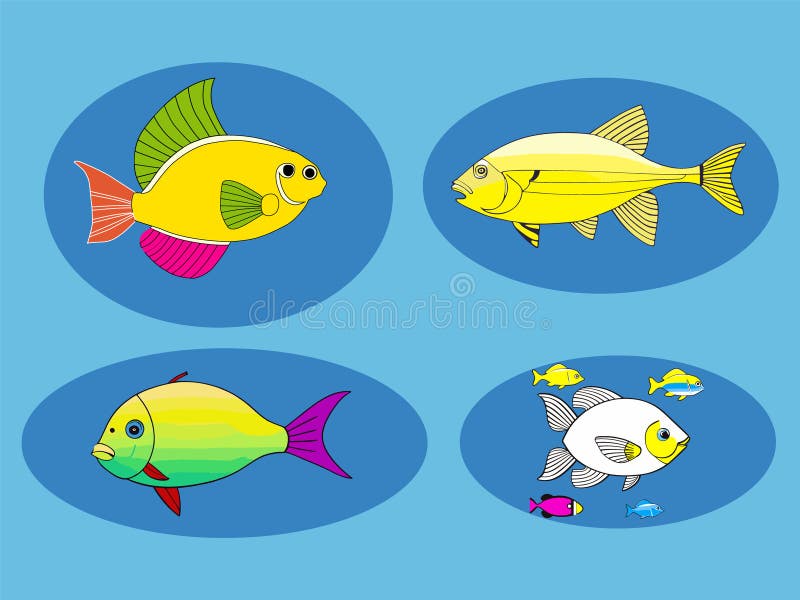 Cute Fish Icon Vector Illustration Artwork Stock Vector - Illustration ...