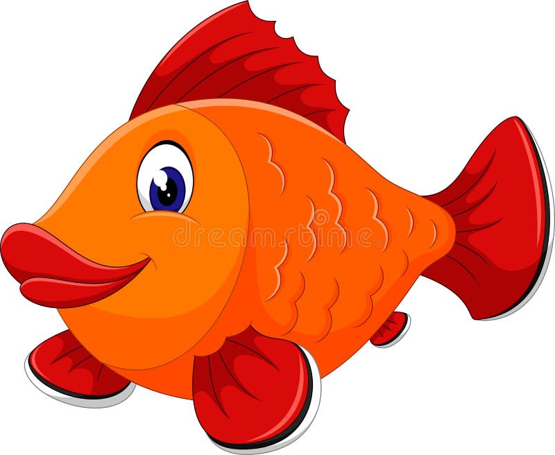 Cute fish stock vector. Illustration of suave, cartoon - 65508930