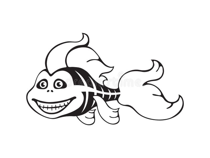 Cute Fish Skeleton. Halloween Template for Print, Pattern Stock ...