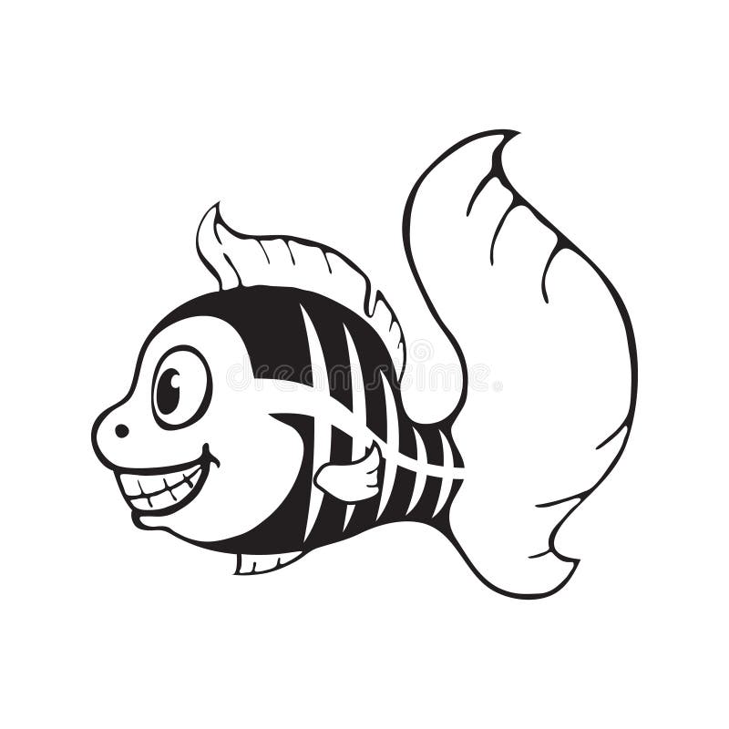 Cute Fish Skeleton. Halloween Template for Print, Pattern Stock ...