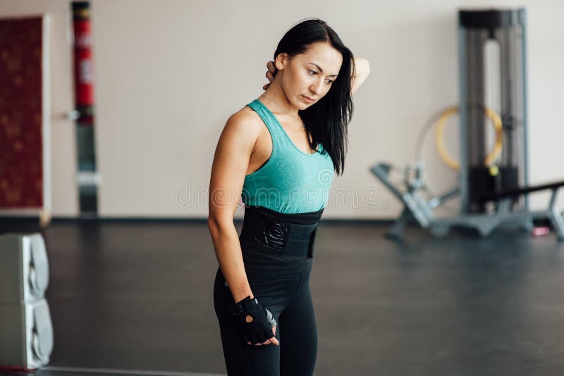 Cute Fit Girl Doing Leg Exercises Stock Image - Image of attractive ...