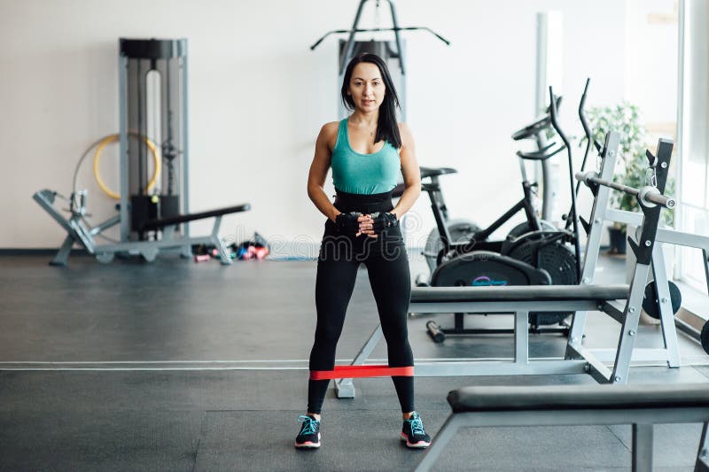 Cute Fit Girl Doing Leg Exercises Stock Image - Image of elasticity ...