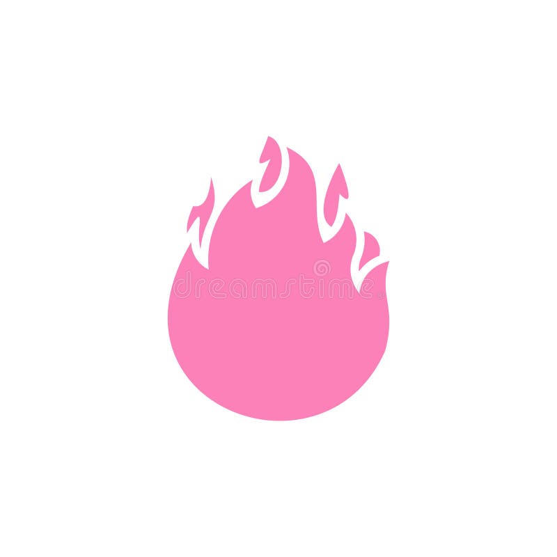 Cute Flame Pink Decoration Symbol Icon Vector Stock Vector ...