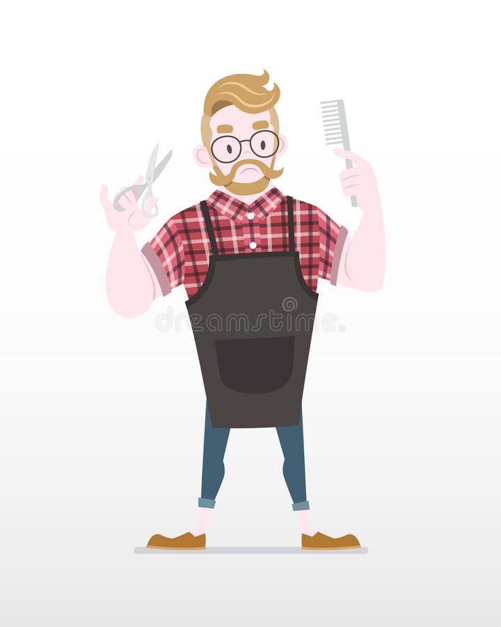 Cute Flat Style Hipster Barber Illustration Stock Vector - Illustration ... Cute Flat Style Hipster Barber Illustration Stock Vector - Illustration ...