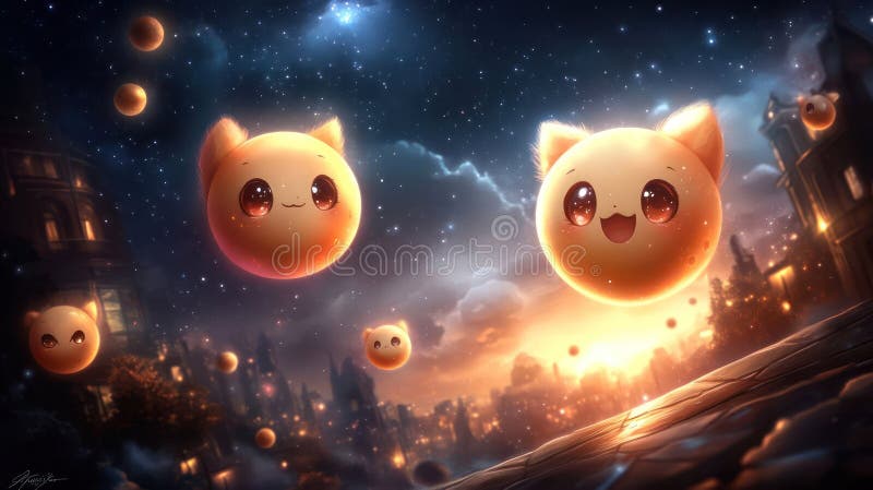 Floating Cat Like Orbs Stock Illustrations – 8 Floating Cat Like Orbs ...