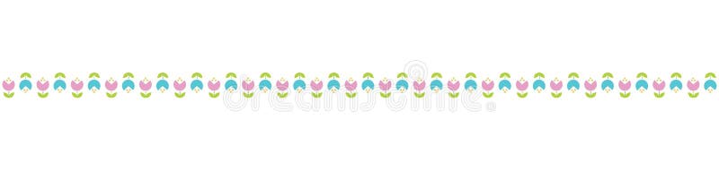 Cute Floral Border Design. Vector Illustration Decorative Design Stock ...