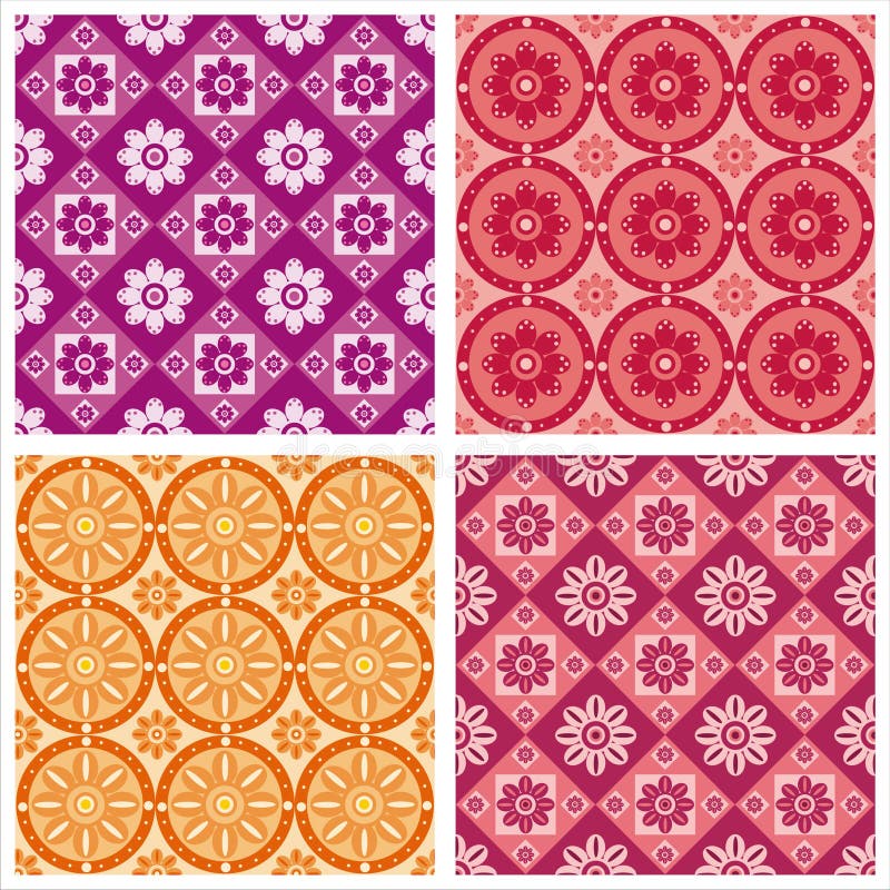 Cute floral patterns stock vector. Illustration of stylish - 20442437