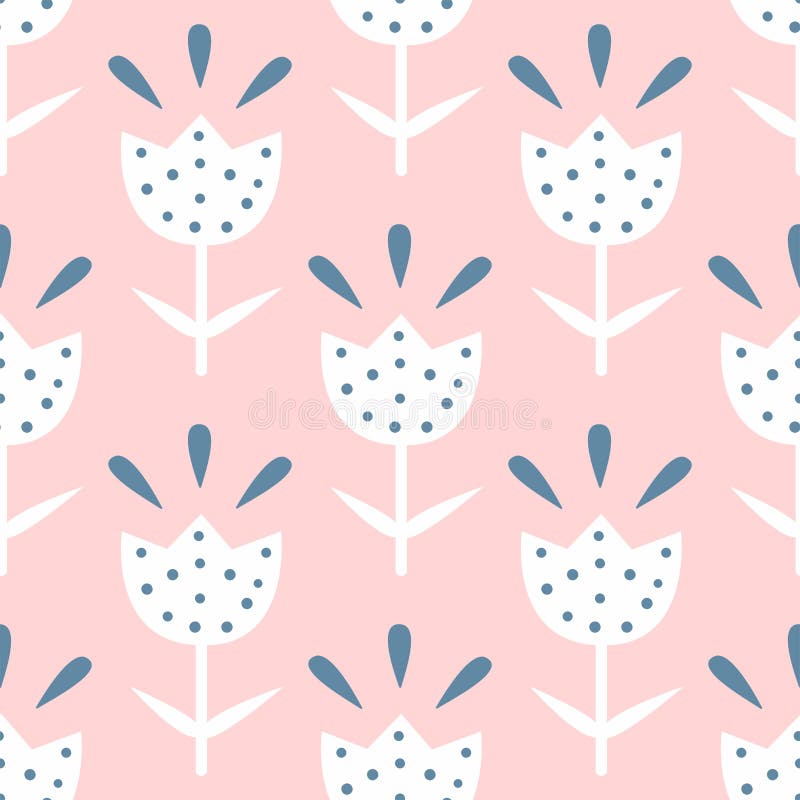Cute Floral Seamless Pattern for Girls. Repeating Print with Abstract ... Cute Floral Seamless Pattern for Girls. Repeating Print with Abstract ...