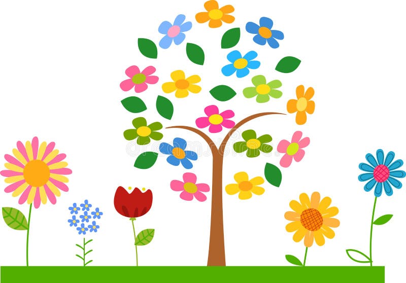 Flower Tree Cartoon Stock Illustrations – 82,038 Flower Tree Cartoon ...