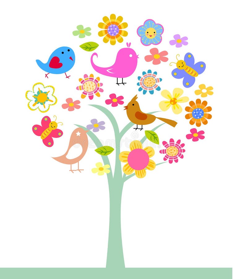Flower Tree Cartoon Stock Illustrations – 82,038 Flower Tree Cartoon ...