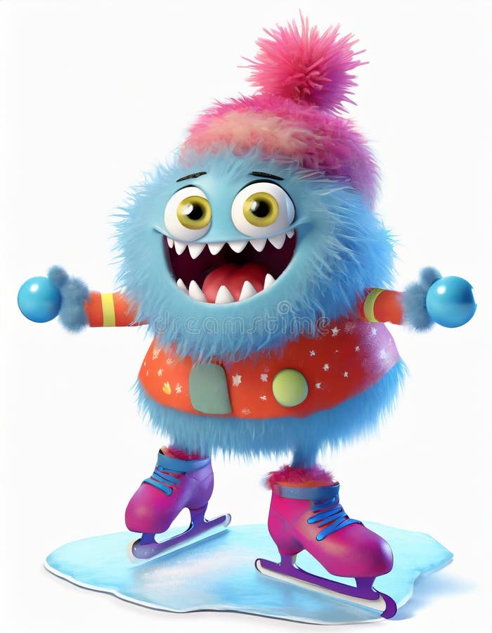 Fur Ball Monster Illustration Stock Illustration - Illustration of ...