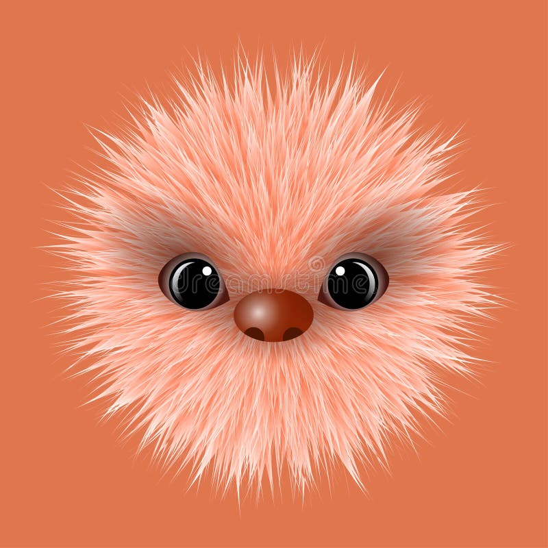 Cute fluffy character stock vector. Illustration of icon - 155147513