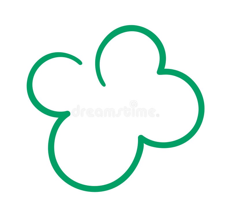 Cute Fluffy Cloud Line Doodle Stock Vector - Illustration of cloud ...