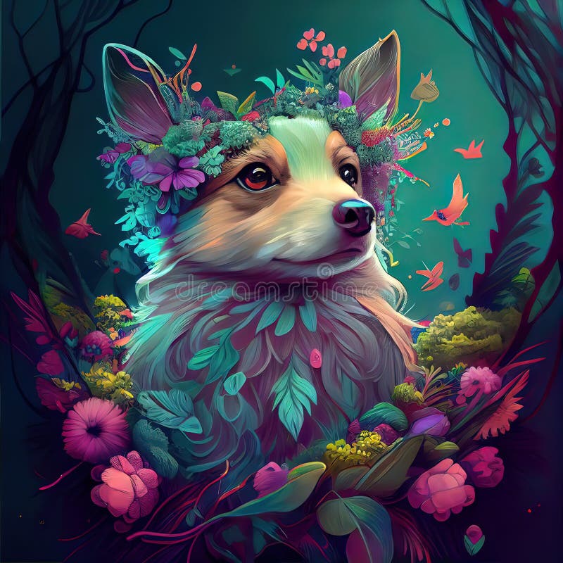 Cute Fluffy Dog - Ai Generated Stock Illustration - Illustration of ... Cute Fluffy Dog - Ai Generated Stock Illustration - Illustration of ...