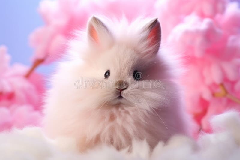 Cute Fluffy Funny Easter Bunny Stock Illustration - Illustration of ...