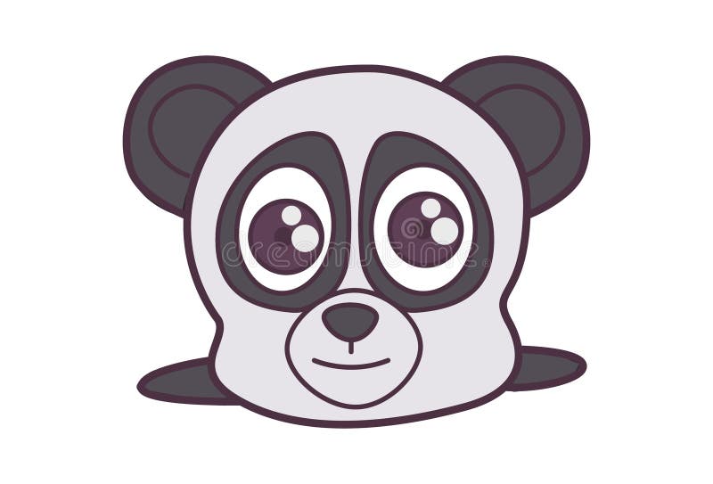 Fluffy panda twisting body stock illustration. Illustration of black ...