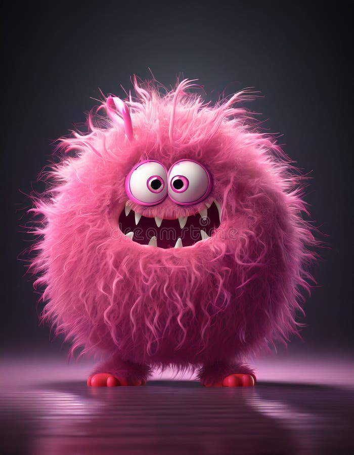 A Cute, Flurry, and Fluffy Little Monster Stock Illustration ...