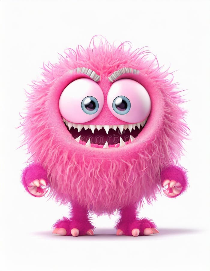A Cute, Flurry, and Fluffy Little Monster Stock Illustration ...