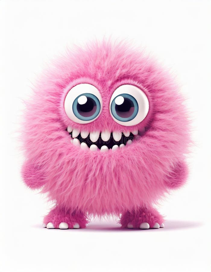A Cute, Flurry, and Fluffy Little Monster Stock Illustration ...