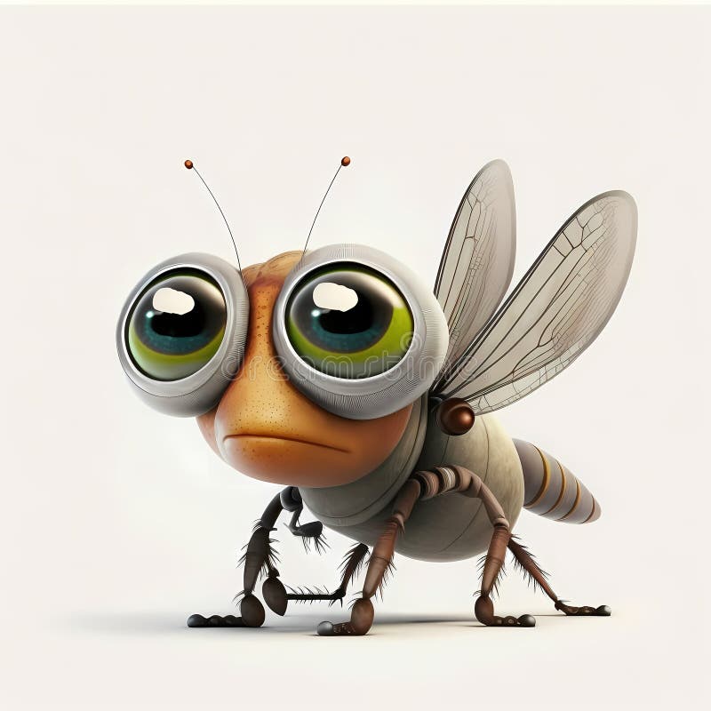 Fly Cartoon Style. Generative AI Stock Illustration - Illustration of ...