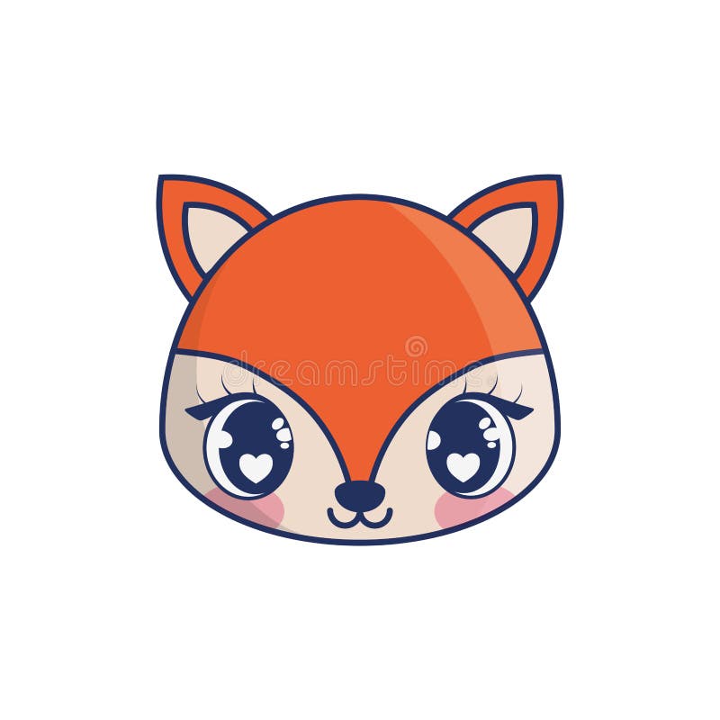 Cute Fox Adorable Character Stock Illustration - Illustration of ...