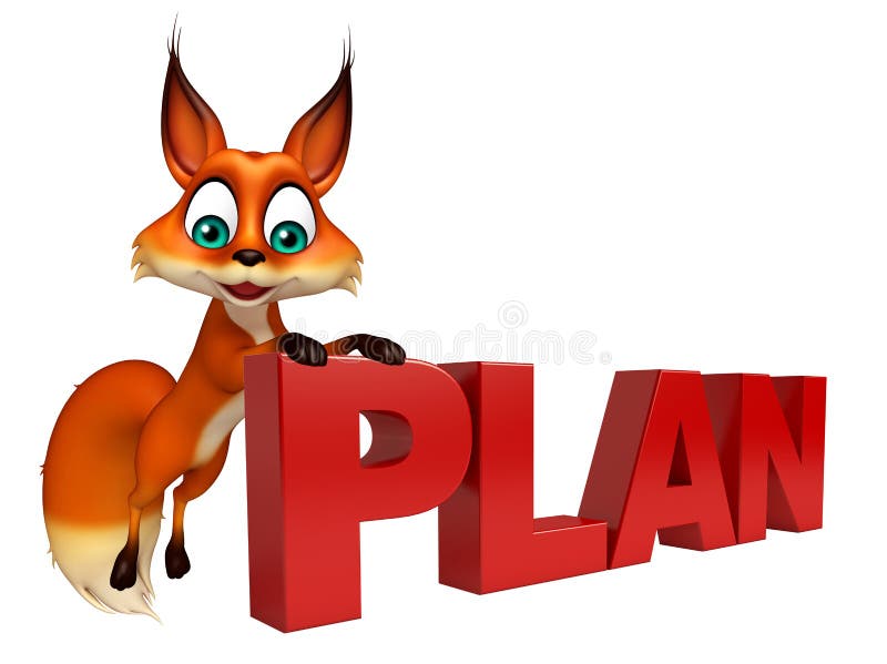 Cute Fox Cartoon Character Plan Sign Stock Illustrations – 7 Cute Fox ...
