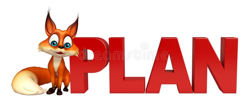 Cute Fox Cartoon Character Plan Sign Stock Illustrations – 7 Cute Fox ...