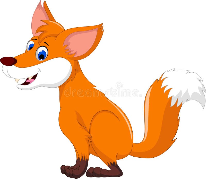 Cute Smart Fox Reading Book Stock Illustration - Illustration of foxy ...