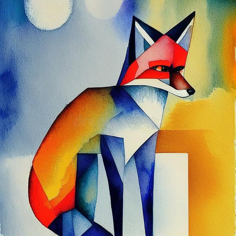 Cute Fox Dark Horse Comic Style Stock Illustration - Illustration of ...