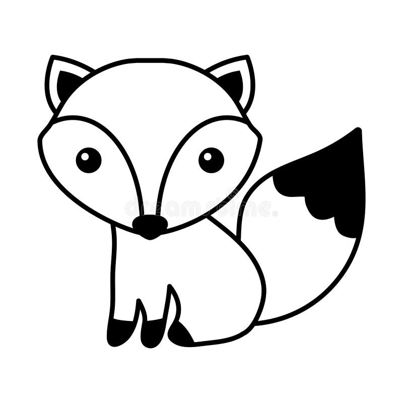 Cute fox isolated icon stock vector. Illustration of icon - 79033447