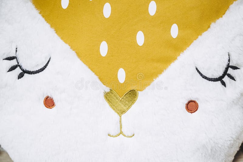 Cute fox plush face stock photo. Image of color, soft - 272283706