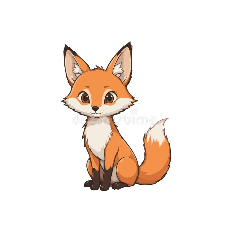 Cute Fox Standing Cartoon Vector Icon Stock Illustration - Illustration ...