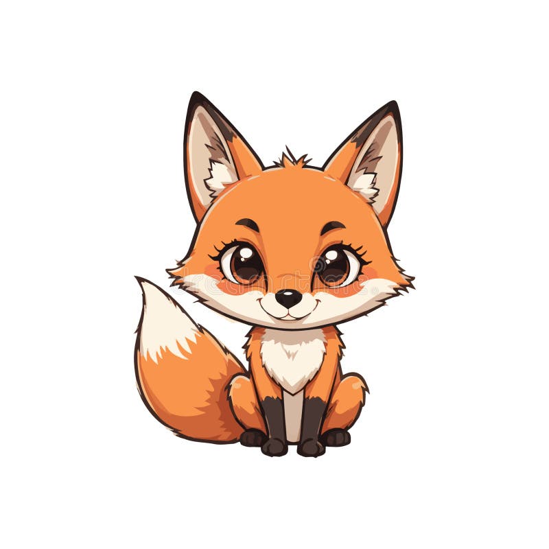 Cute Fox Standing Cartoon Vector Icon Stock Vector - Illustration of ...