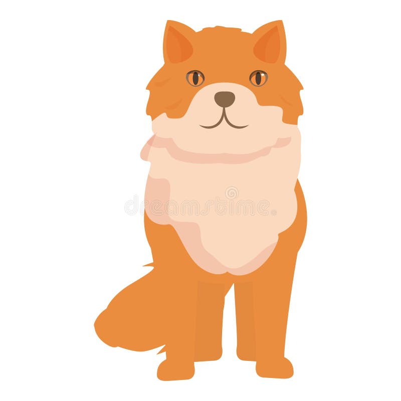 Cute Fox Standing on Four Legs Looking Forward Stock Illustration ...