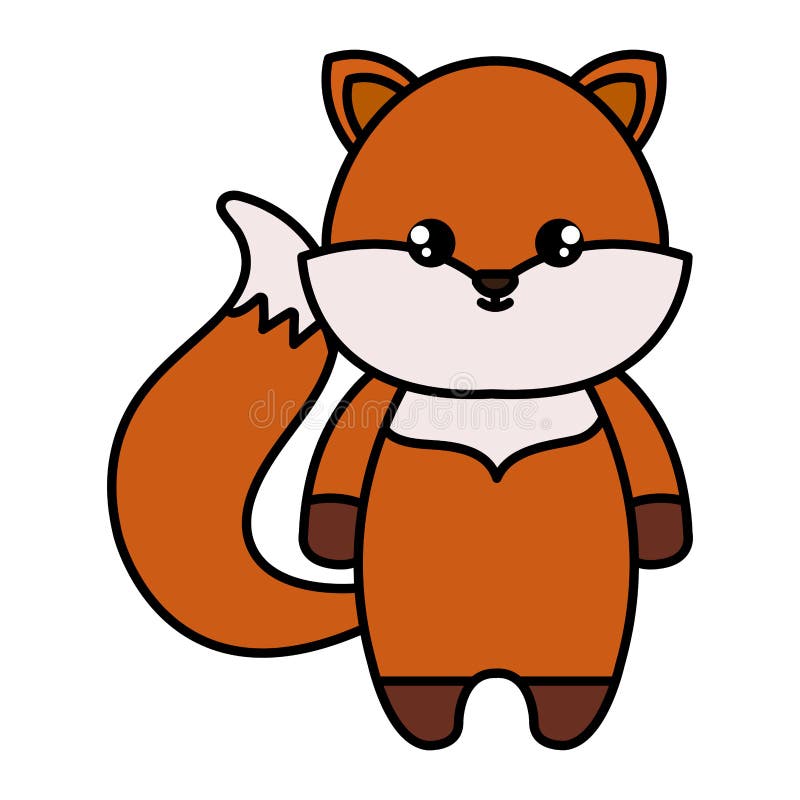 Cute fox tender character stock illustration. Illustration of design ...