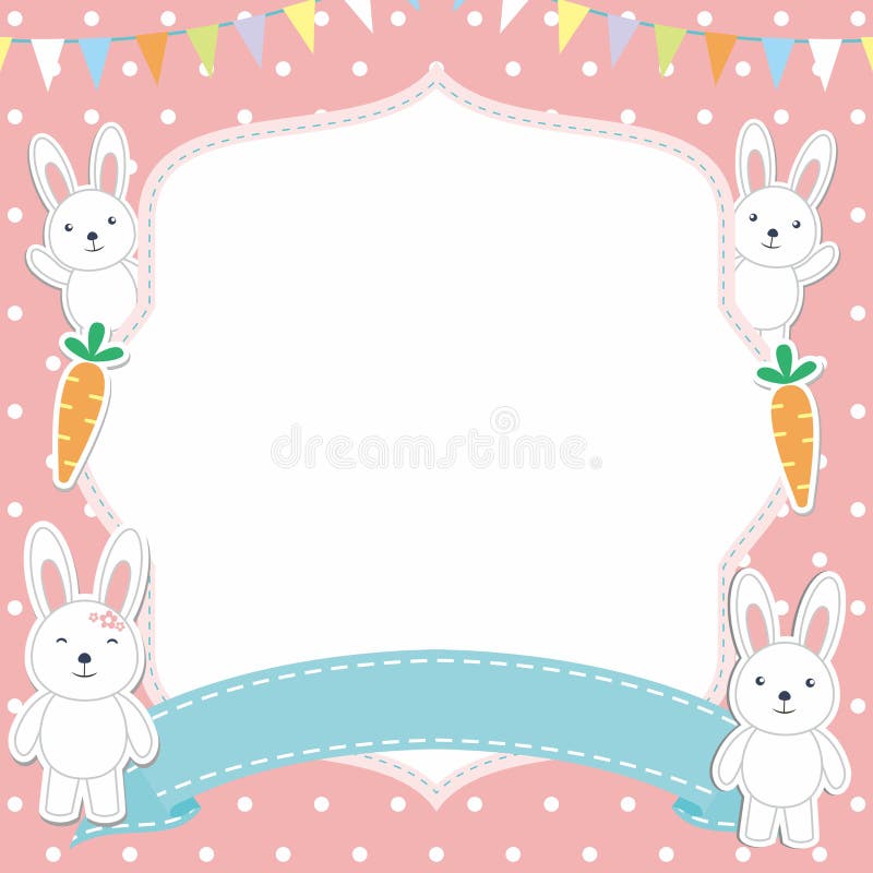 Cute Frame / Border With Ornament Stock Vector - Illustration of blue ...