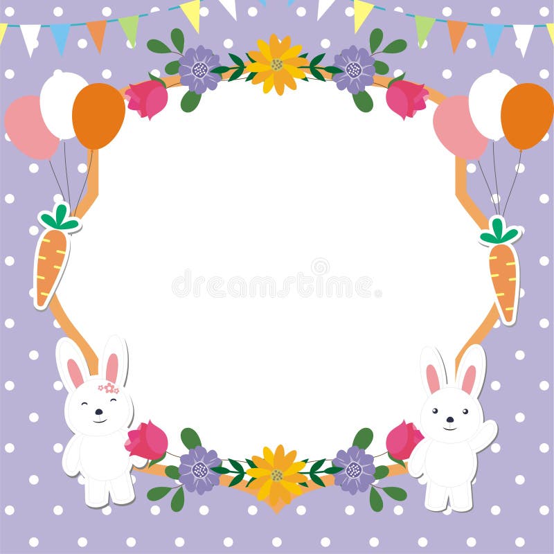 Cute Frame / Border, Cute Blank Card Invitation Stock Vector ...