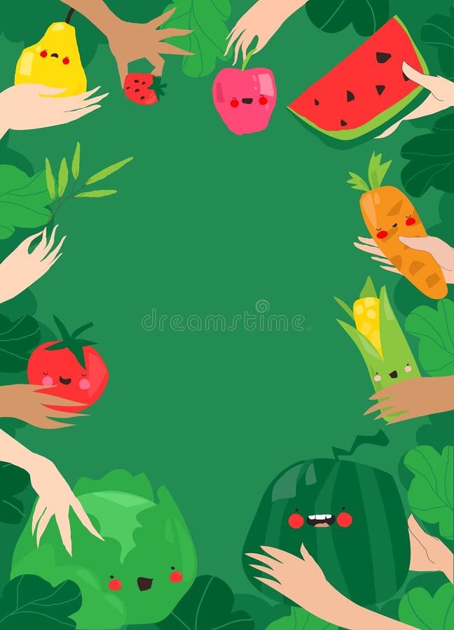 Vegetable Cartoon Frame