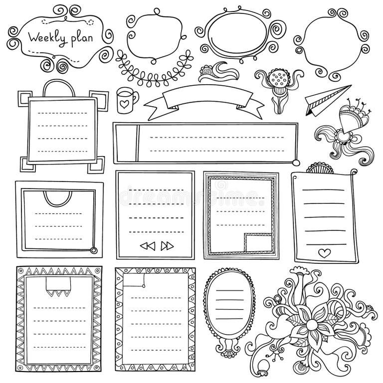 Planner Doodle Stock Illustrations – 9,534 Planner Doodle Stock ...