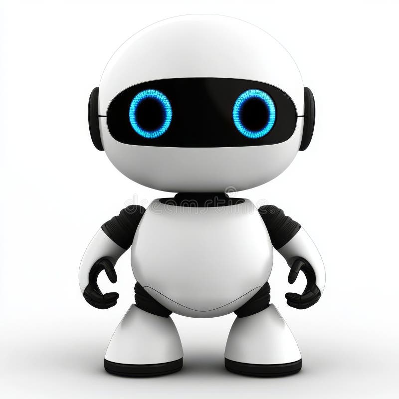 Cute Friendly Robot with Hand Up Hello, AI, Stock, Virtual Smart ...