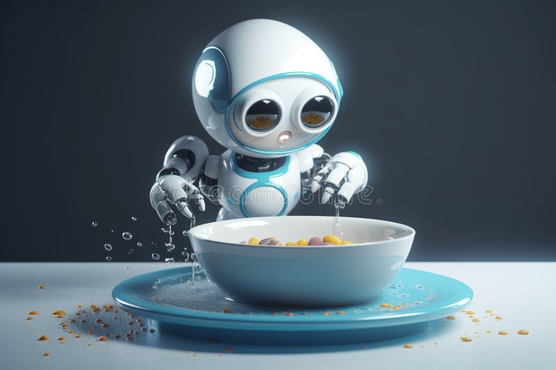 Cute Friendly Robot Helping with House Works. Washing the Dishes Stock ... Cute Friendly Robot Helping with House Works. Washing the Dishes Stock ...