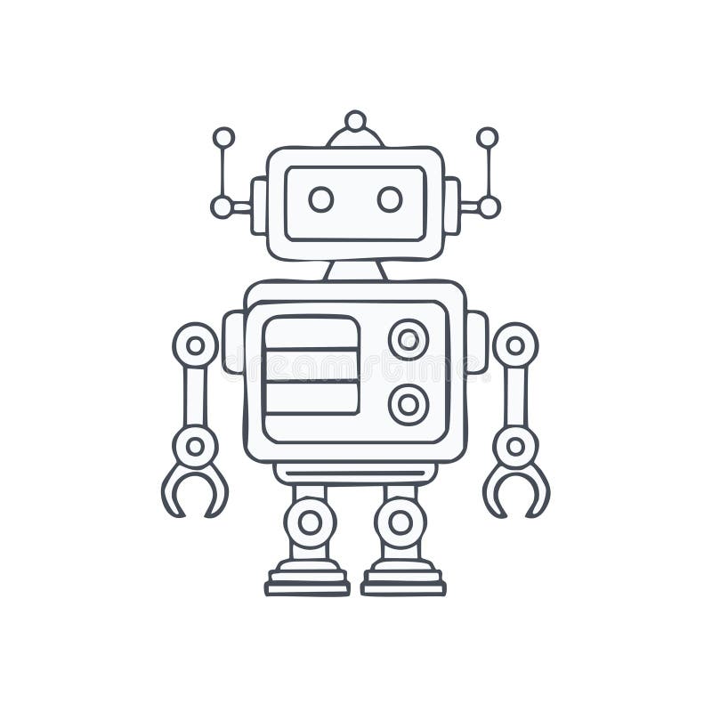 Robot Outline Stock Illustrations – 42,735 Robot Outline Stock ...