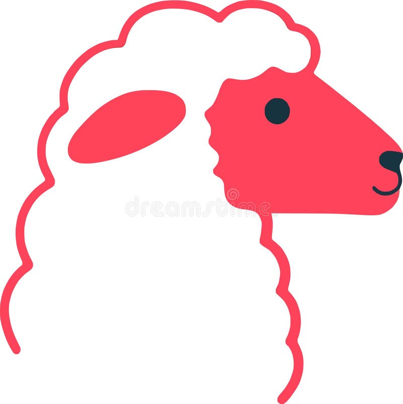 Cute Friendly Sheep in Pastoral Farm Setting Stock Vector ...