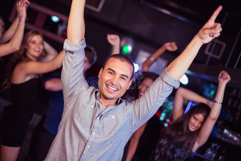 Cute Friends Having Fun and Dancing Stock Image - Image of entertaining ...