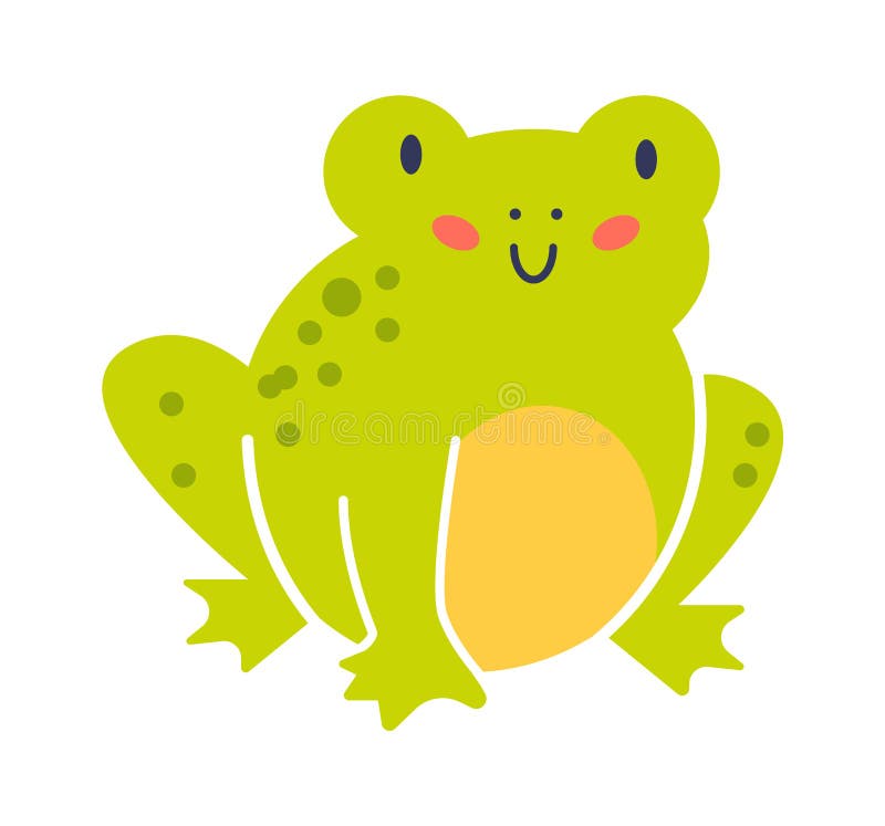 Cute Frog Animal Childish Design Stock Vector - Illustration of cartoon ...